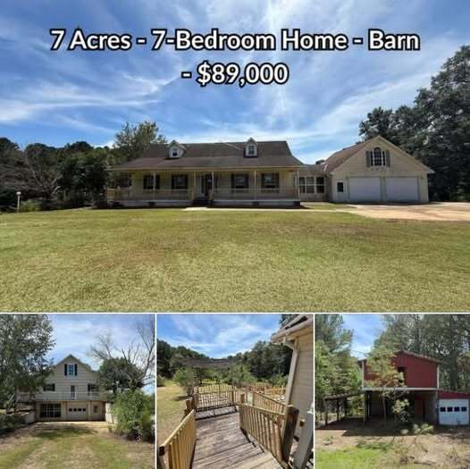 This listing highlights a spacious seven-bedroom home situated on seven ...